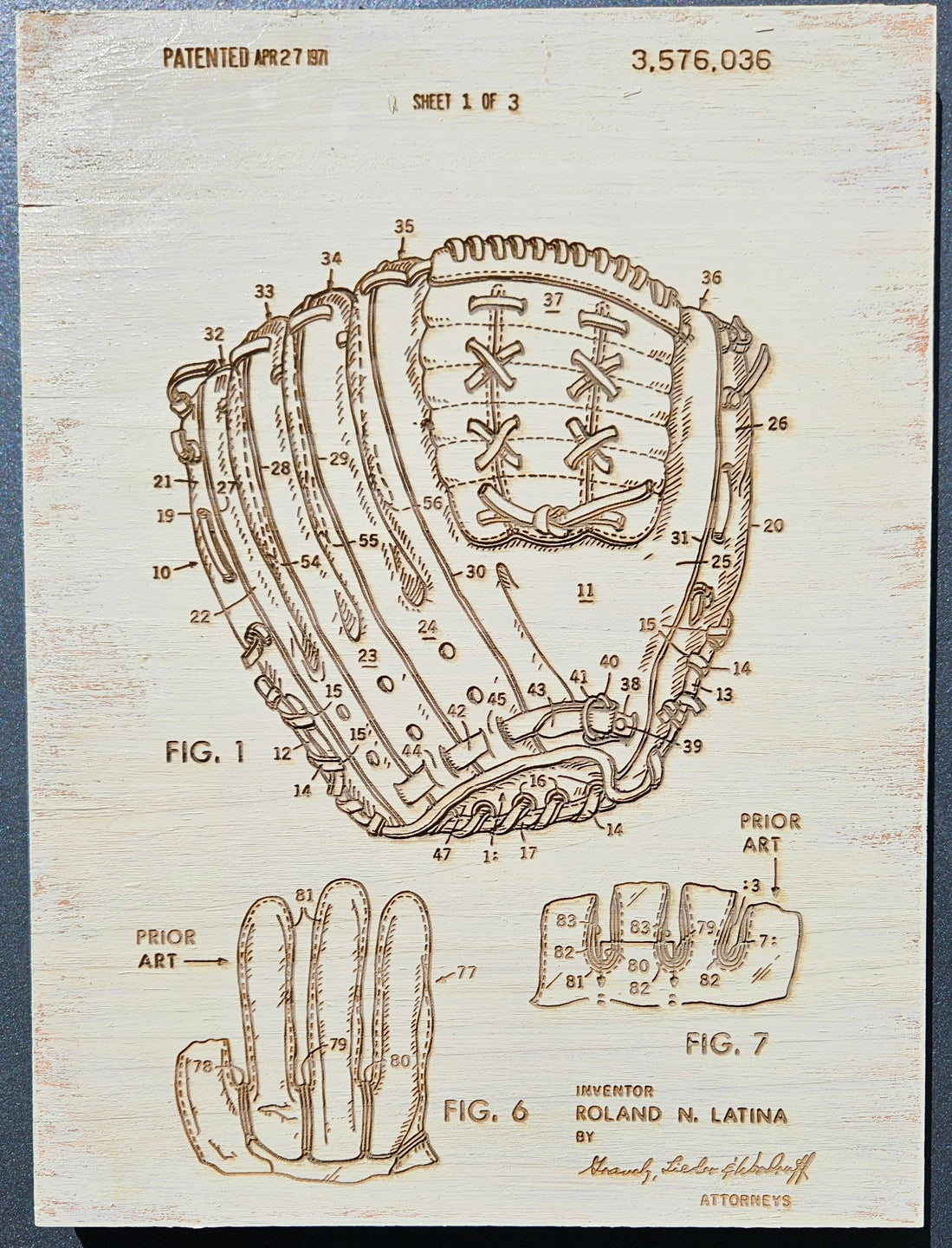 Baseball Patent Wood Signs – Argent Sports