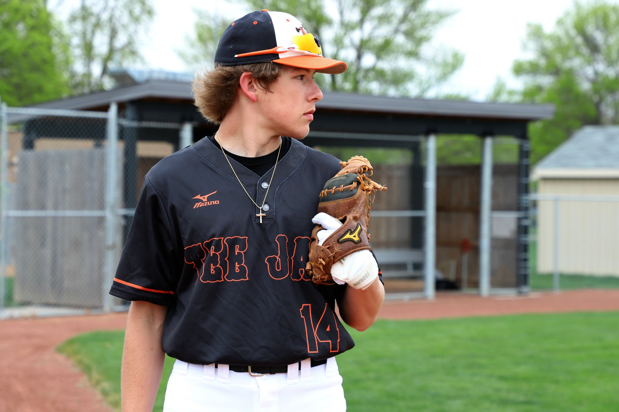 14k Yellow Gold Baseball Cross – Argent Sports